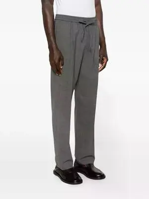 AMARANTO Drawstring-fastening Pleated Trousers