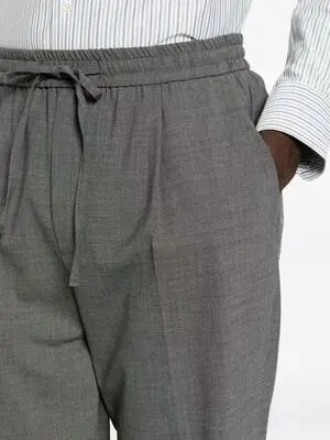 AMARANTO Drawstring-fastening Pleated Trousers
