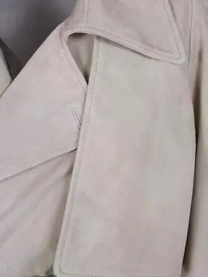 DRHOPE Belted Suede Jacket - Neutrals