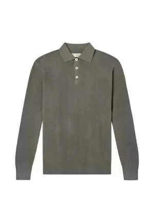 Brunello Cucinelli English Rib Polo Shirt - Neutrals