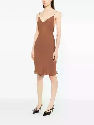 Kiki De Montparnasse V-back Georgette Slip Dress