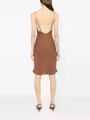 Kiki De Montparnasse V-back Georgette Slip Dress