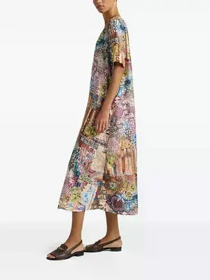 Momoni Printed V-neck Dress