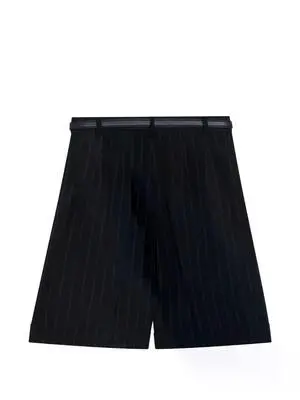 Max Mara Pinstripe-patterned Shorts - Black