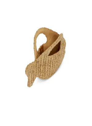 SIMONMILLER Fish Raffia Handbag - Natural
