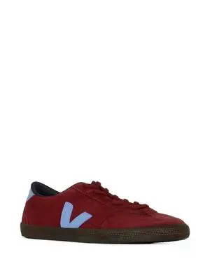 VEJA Volley Logo Suede Sneakers - Red