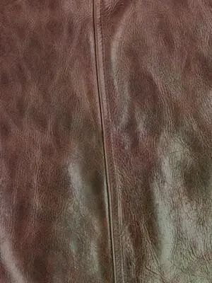 Saint Laurent Belted Leather Midi Skirt - Brown