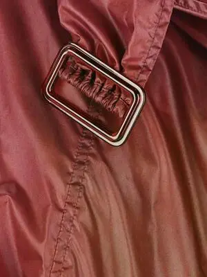 Saint Laurent Belted Waterproof Trench Coat - Red