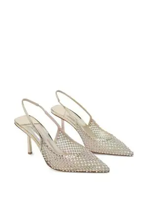 LE SILLA Gilda Pointed Slingback Pumps - Silver