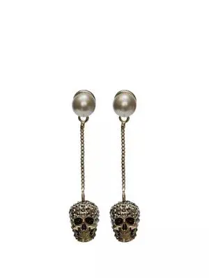 Alexander McQueen Skull-drop Earrings - Gold