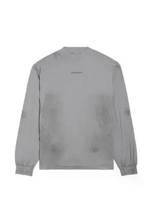 Balenciaga Long-sleeve Cotton T-shirt - Grey