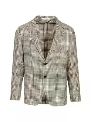 Tagliatore Prince Of Wales Pattern Blazer - Neutrals