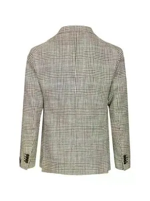 Tagliatore Prince Of Wales Pattern Blazer - Neutrals