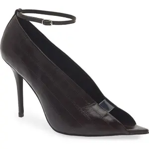 Jeffrey Campbell Pointed Peep Toe Sandal - Brown Eel