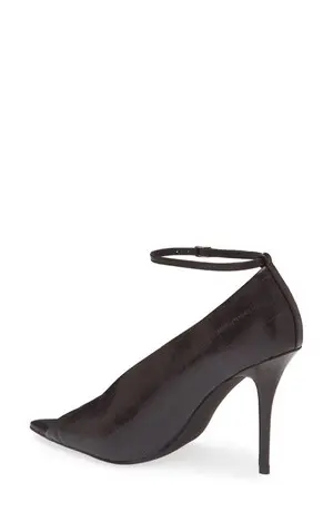 Jeffrey Campbell Pointed Peep Toe Sandal - Brown Eel