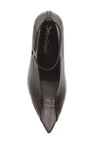 Jeffrey Campbell Pointed Peep Toe Sandal - Brown Eel