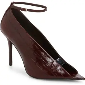 Jeffrey Campbell Pointed Peep Toe Sandal - Wine Eel