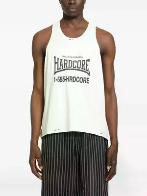 WILLY CHAVARRIA Distressed Tank Top - White