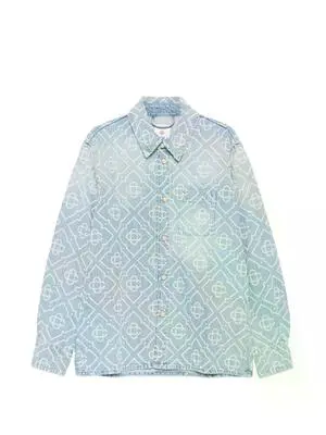 Casablanca Monogram-embellished Denim Shirt