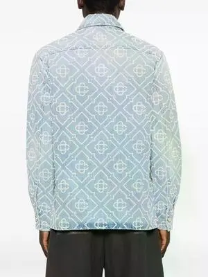 Casablanca Monogram-embellished Denim Shirt