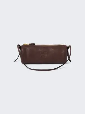 Miu Miu Nappa Leather Pouch Bag - Brown