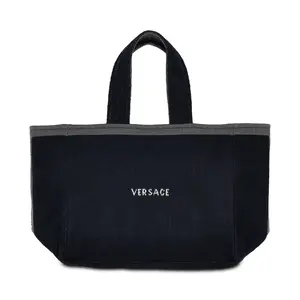 Versace Terry Medusa Jacquard Tote - Blue/white