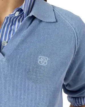 Gerard Darel Loula Johnny Collar Sweater - Bluesky