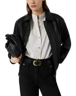 Gerard Darel Calixte Mandarin Collar Shirt