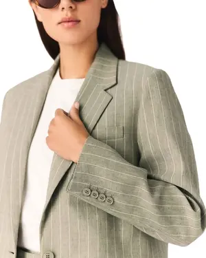 Maje Pinstriped Suit Jacket