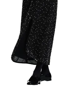 Emporio Armani Embellished Georgette Skirt