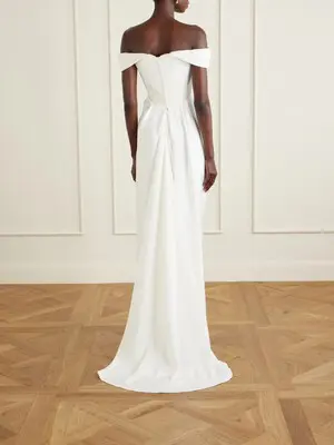 VIVIENNE WESTWOOD Mabel Off-the-shoulder Silk-cady Gown - White