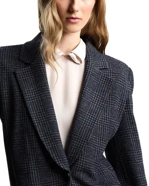 Emporio Armani Prince Of Wales Single-button Blazer