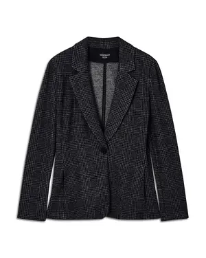 Emporio Armani Prince Of Wales Single-button Blazer