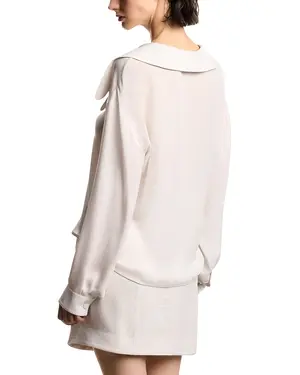 Emporio Armani Icon Silk Wide Lapel Collar Shirt