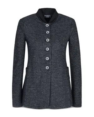 Emporio Armani Houndstooth Back Pleat Blazer