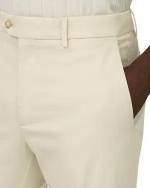 Boggi Milano Regular Fit Stretch Cotton Trousers - Sand