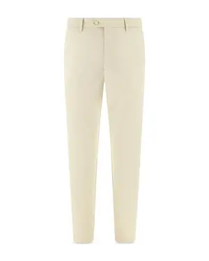 Boggi Milano Regular Fit Stretch Cotton Trousers - Sand