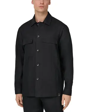 Boggi Milano Regular Fit Pure Linen Shirt - Black
