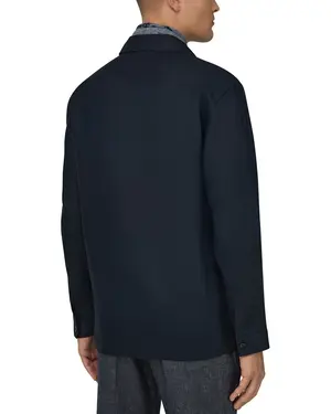 Boggi Milano Regular Fit Pure Linen Shirt - Navy Blue