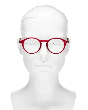 IZIPIZI Round Reading Glasses, 48mm - Cherry Red