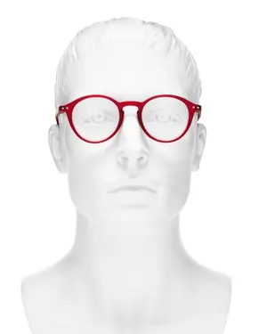 IZIPIZI Round Reading Glasses, 48mm - Cherry Red