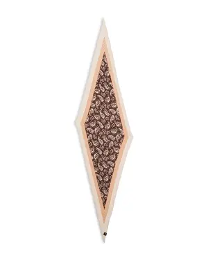 FRAAS Paisley Border Silk Diamond Scarf - Chocolate