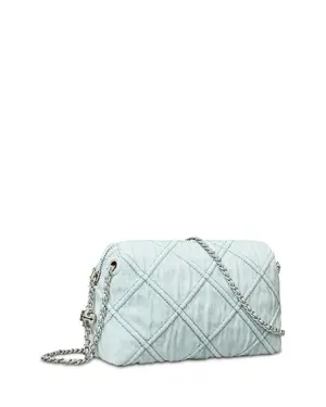 Tory Burch Fleming Denim Crossbody Bag - Seltzer
