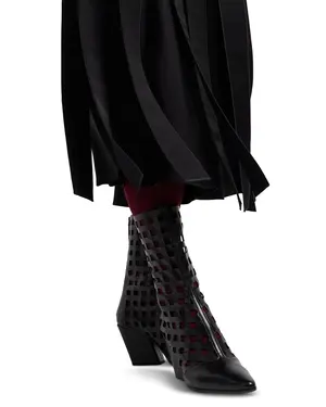 Emporio Armani Satin Fringe Midi Skirt