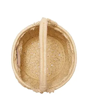Tory Burch Ella Hand-crochet Straw Bucket Bag - Natural