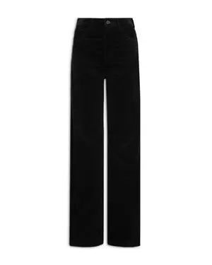 Emporio Armani High Rise Wide Corduroy Jeans - Black