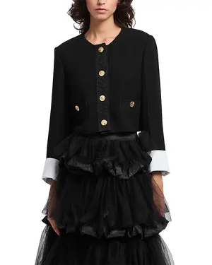 Emporio Armani Collarless Jacket With Detachable Cuffs