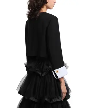 Emporio Armani Collarless Jacket With Detachable Cuffs