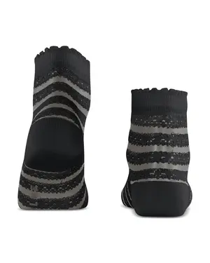 Falke Border Lace Short Socks - Black