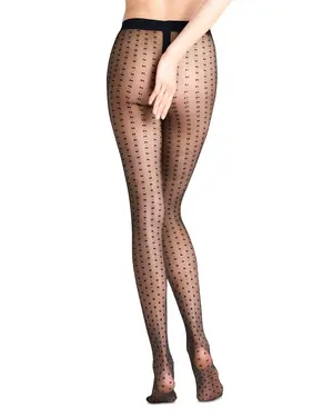 Falke Patterned Tights - Black